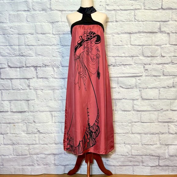 Voom by Joy Han | Dresses | Voom By Joy Han Copper Silk Halter Maxi ...